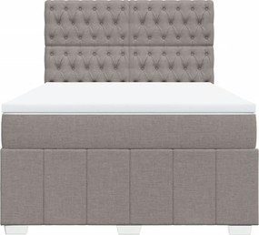 Box spring postel s matrací taupe 140x200 cm textil 3294002