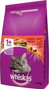 Whiskas Granule pro kočky s hovězím 1,4 kg