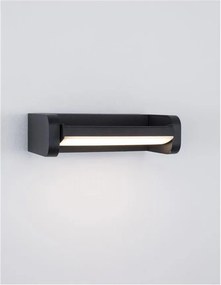 NV 9195062 Venkovní nástěnné svítidlo VOLVER černý litý hliník akrylový difuzor LED 7W 3000K 220-240V 150st. IP54 - NOVA LUCE