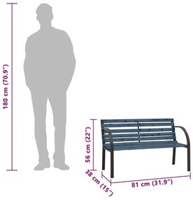 Dětská Zahradní Lavička 81 Cm Čínská Jedle Šedá