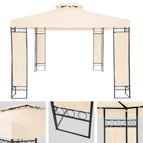 tectake 402462 zahradní altán luxusní - krémová