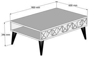 Konferenční stolek Loop (ořech). 1089540
