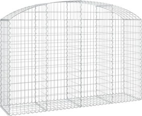 Klenutý gabionový koš 200 x 50 x 120/140 cm pozinkované železo 153476
