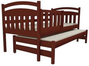Vomaks Dětská postel s výsuvnou přistýlkou DPV 008 90 x 180 cm moření olše