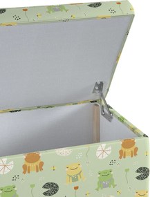 Čalouněná skříň barva zelená látka vzorované