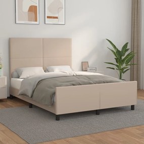 Rám postele s čelem cappuccino 140x190 cm umělá kůže 3125450