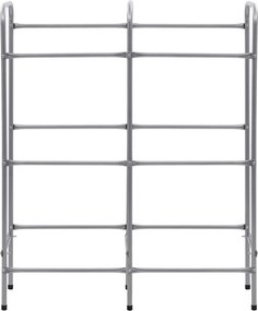Skladový regál na 6 přepravek stříbrný 96 x 33 x 116 cm ocel 285213