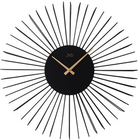 JVD Designové černo - zlaté velké nástěnné hodiny JVD HJ104