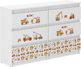 Wooden Toys Dětská komoda R-120 STAVEBNÍ NÁŘADÍ