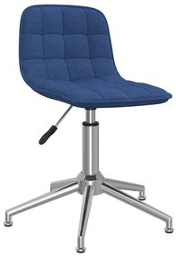 vidaXL 3086795 Marketos Swivel Dining Chairs 6 pcs Blue Fabric (334055x3)