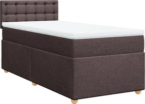 Box spring postel s matrací tmavě hnědá 80x200 cm textil 3286524