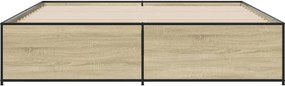 Rám postele dub sonoma 180 x 200 cm kompozitní dřevo a kov 3279873