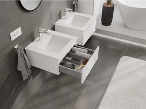Mexen Orio, koupelnová skříňka 50 cm s umyvadlem Otis, 1 zásuvka, bílá matná, 91A10-05023-1-BF01-W18M01