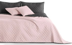 DecoKing Přehoz na postel Axel růžová/ocelová, 170 x 210 cm