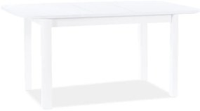 Rozkládací jídelní stůl 105-140 cm Daniel (bílá matná + bílá matná) (pro 4 až 6 osob). 1050098