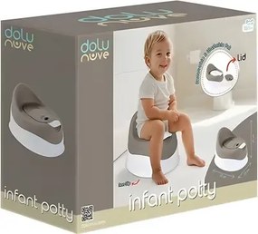 DOLU Dětský nočník šedý / Nočník / odnímatelné víčko / vyjímatelná nád