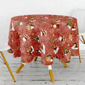 Ubrus PVC kulatý FL-1334-02 – Vánoční pohádka (různé velikosti)