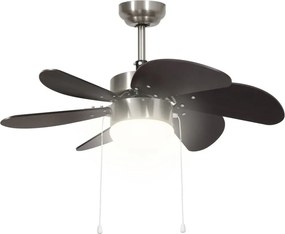 vidaXL Stropní ventilátor se světlem 76 cm světle hnědý [51489] Barva: tmavě hnědá