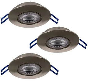 Eglo 75765 - SADA 3x LED Podhledové svítidlo ZUJAR LED/3,4W/230V chrom