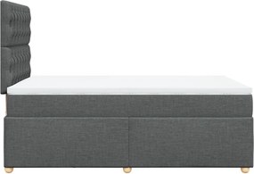 Box spring postel s matrací tmavě šedá 120x200 cm textil 3293555