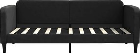 Válenda s přistýlkou černá 90 x 190 cm textil 3196828