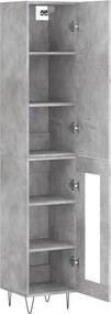 Skříň highboard betonově šedá 34,5x34x180 cm kompozitní dřevo 3199077