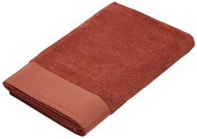 Terakotově červený bavlněný ručník Kave Home Takeshi 90 x 150 cm