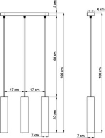 Šedé betonové závěsné svítidlo Fadre – Sollux