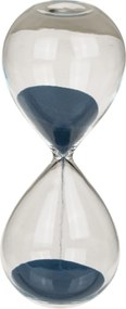 GiftyCity Skleněné přesýpací hodiny, 5 minut, 12,5 x 5 cm Barva: modrá
