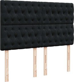 Box spring postel s matrací černá 140x200 cm samet 3292366