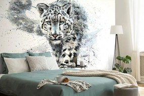 Samolepící tapeta kreslený leopard - 225x150 cm