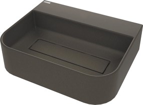 Deante Arnika, granitové umyvadlo na desku 505x405x135 mm, antracitová, DEA-CQA_TU5S
