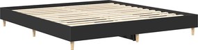 Rám postele bez matrace černý 180x200cm Dřevěné konstrukce 3329022