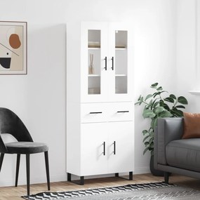 Skříň highboard lesklá bílá 69,5 x 34 x 180 cm kompozitní dřevo - Default Title