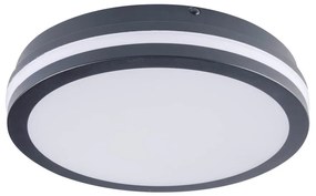 KANLUX BENO stropní LED svítidlo pr.260x55mm, 24W, černá grafit - 33341