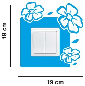 Samolepka na vypínač - Rozkvetlé květiny - PopyDesign