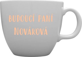 Personalizovaný MEGA XXL keramický hrnek 1 000 ml - budoucí paní