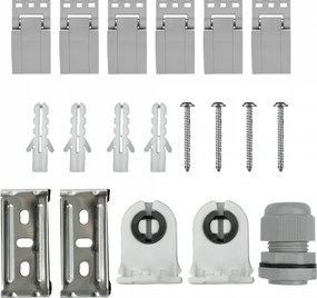 Sada hermetického svítidla LED zářivkového světla do garáže 120 cm, povrchová montáž