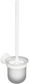 Sapho X-Round - WC štětka nástěnná s držákem, matné sklo/bílá XR303W