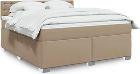 Box spring postel s matrací cappuccino 180 x 200 cm umělá kůže 3288435