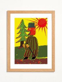Přemysl Černý | Na procházce Rám: Bílý, Velikost: 30 x 20 cm