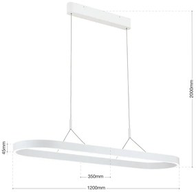 Orion - LED Lustr na lanku CARRARA LED/80W/230V 2700/3000/4000K bílá