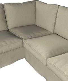Potah na pohovku IKEA  Ektorp rohová barva béžová látka pletený vzor