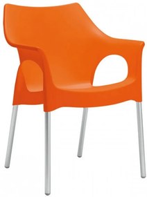 SCAB - Židle OLA - oranžová/hliník