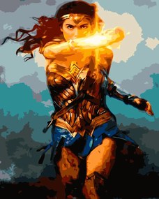 Malování podle čísel s rámem "Wonder Woman" 50x40cm