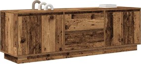 TV skříňka s LED osvětlením starého dřeva 160,5x41x50 cm 3328433