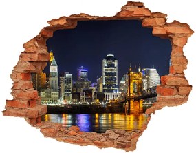 Wallmuralia Fototapeta díra na zeď 3D Řeka Ohio noc 90x70 cm