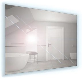 Comodo Zrcadlo závěsné s LED podsvětlením po obvodu Nikoletta LED 1 Typ: bez vypínače, Rozměry (cm): 100x65 - (Nikoletta LED 1/100)