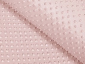 Biante Dětský povlak na polštář Minky 3D puntíky MKP-032 Pudrově růžový 70 x 90 cm