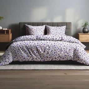 Krepové perkálové prodloužené povlečení Macešky Velikost: 140 x 220 + 70 x 90